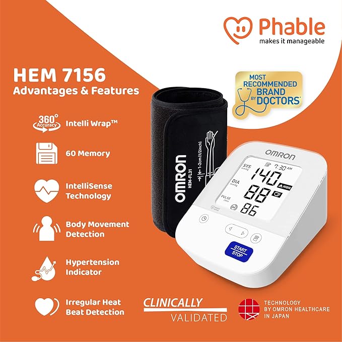Omron HEM 7156 T Digital Blood Pressure Monitor with 360° – Kifzi