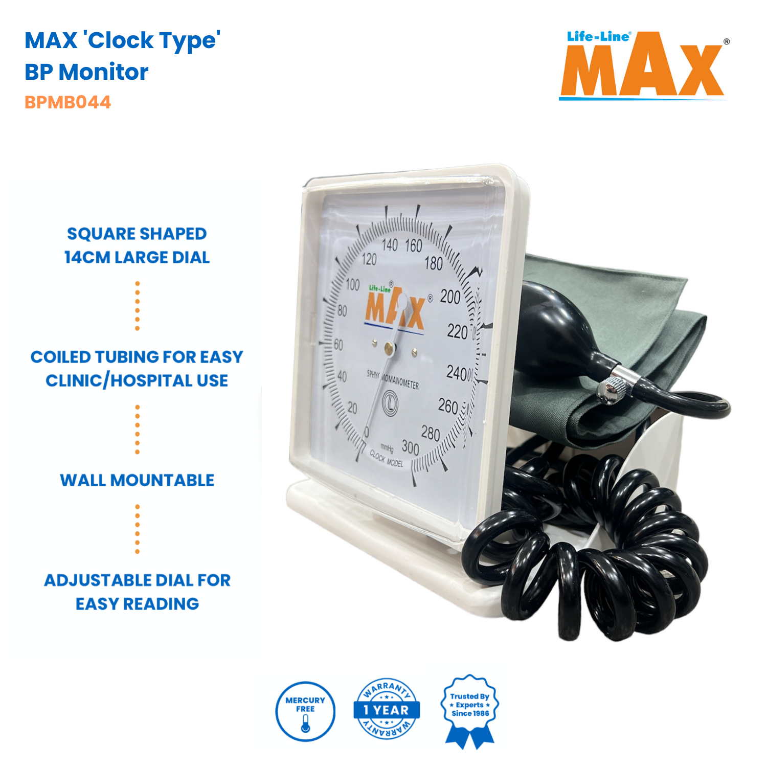 Life-Line Max Blood Pressure Monitor Clock Type (Aneroid) BPMB044 – Kifzi