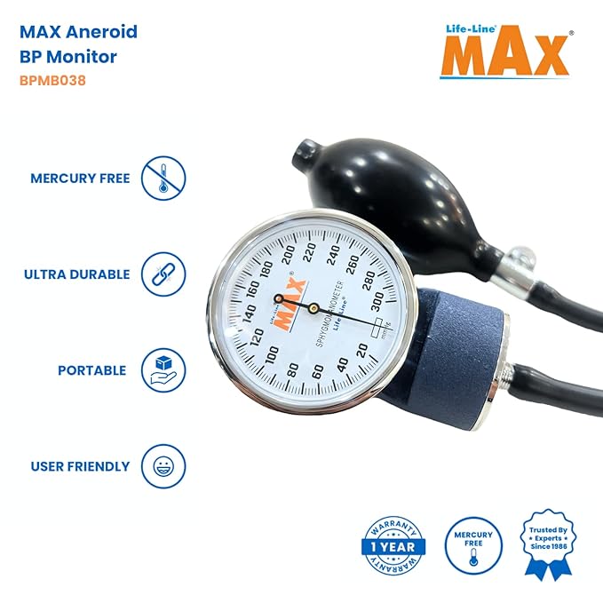 Life-Line MAX Aneroid Dial Sphygmomanometer for Monitoring Blood ...