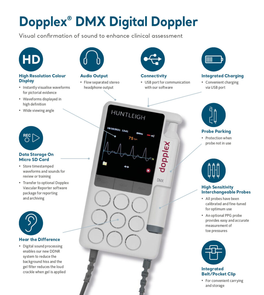Huntleigh Vascular Doppler Bidirectional with Rechargeable Battery ...
